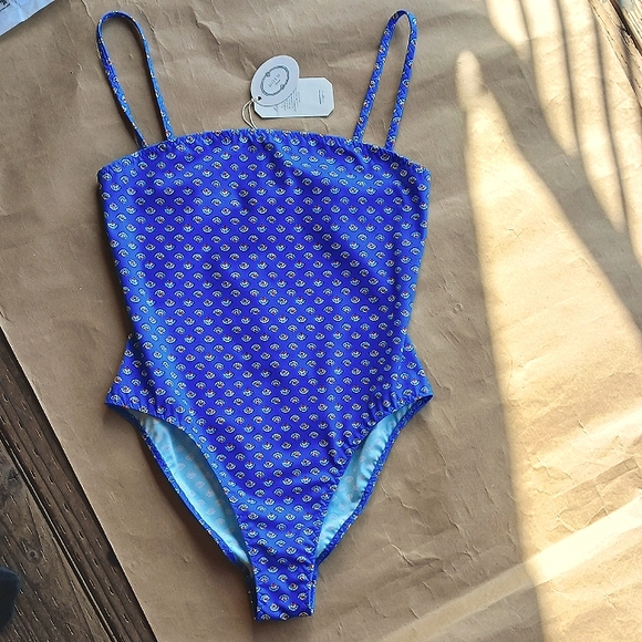 Doen | Swim | Nwt Doen Marabella One Piece Tank Swimsuit Blue Sz Medium ...